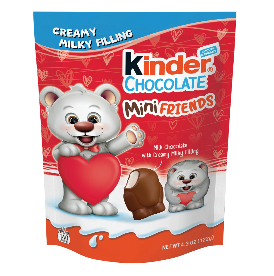 Kinder Chocolate Mini Friends Creamy Milky Filling Valentines ...